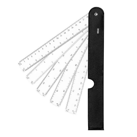 Folding Portable Ruler Fan Shaped Scale Ruler Ergonomic Handle for ...