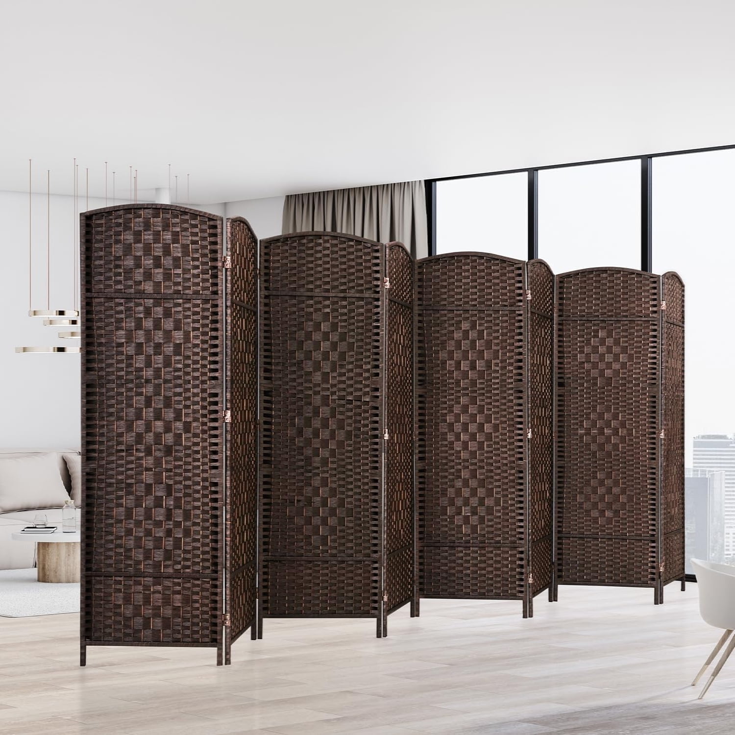 Folding Privacy Room Divider 4 Panel Screen Divider 6 ft. Tall ...