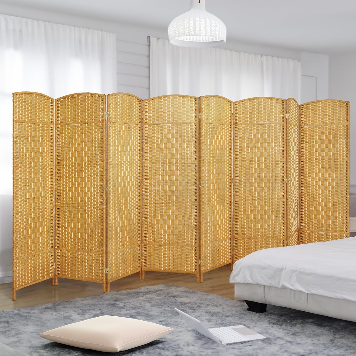 Folding Privacy Room Divider 4 Panel Screen Divider 6 ft. Tall ...