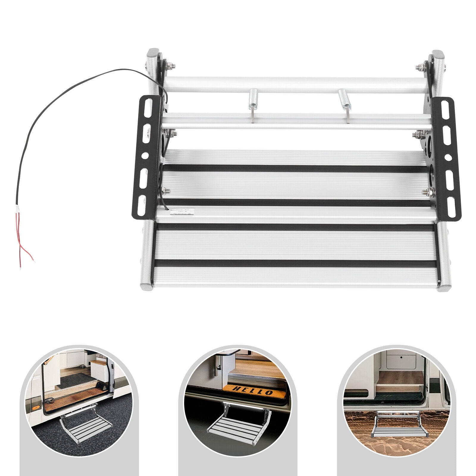 Folding RV Step Manual Step RV Trailer Camper Step W/ LED Light 330lbs ...