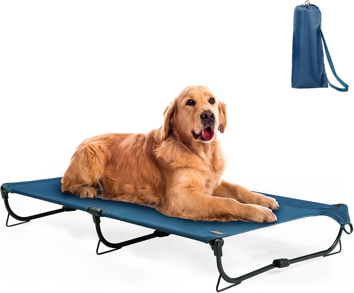 Folding Raised Dog Bed, Large Outdoor Elevated Dog Bed, Cooling Dog Beds, Chew Proof Dog Bed ...