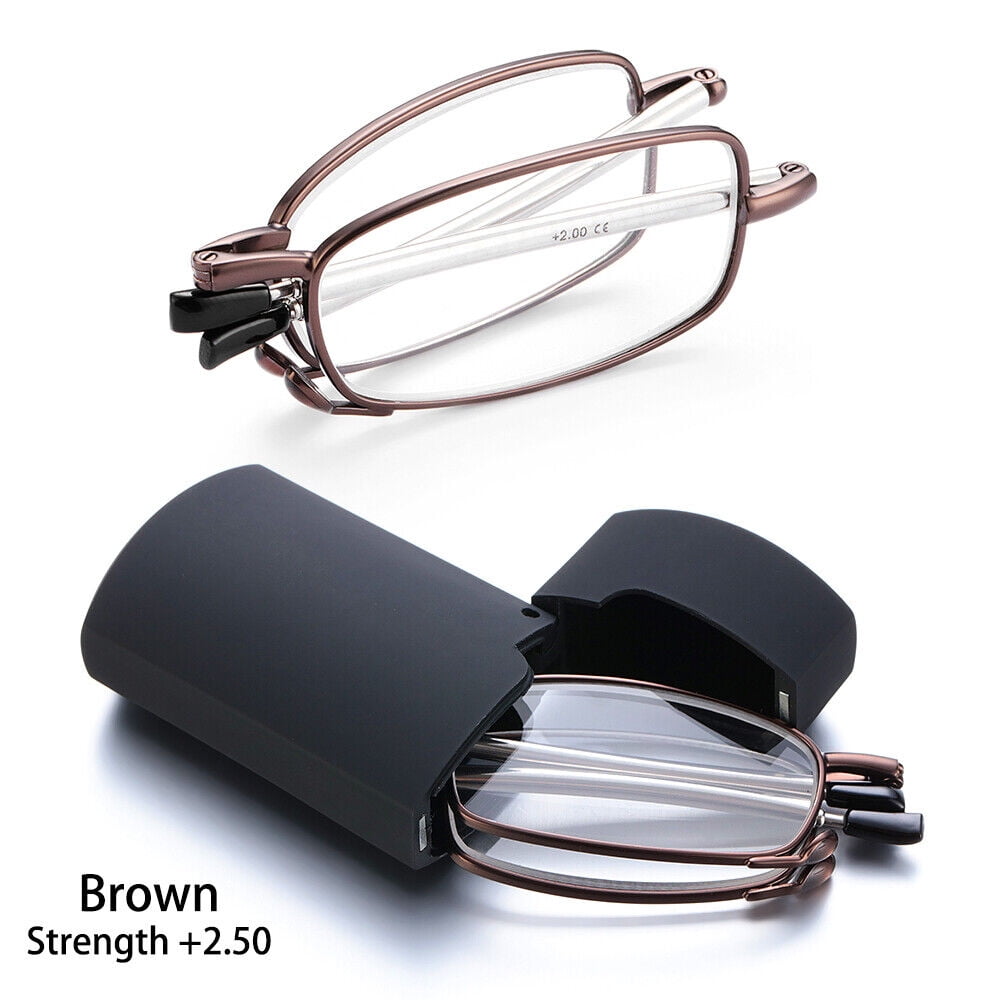 Folding Reading Glasses Telescopic Legs Eyeglasses Includes Glasses ...