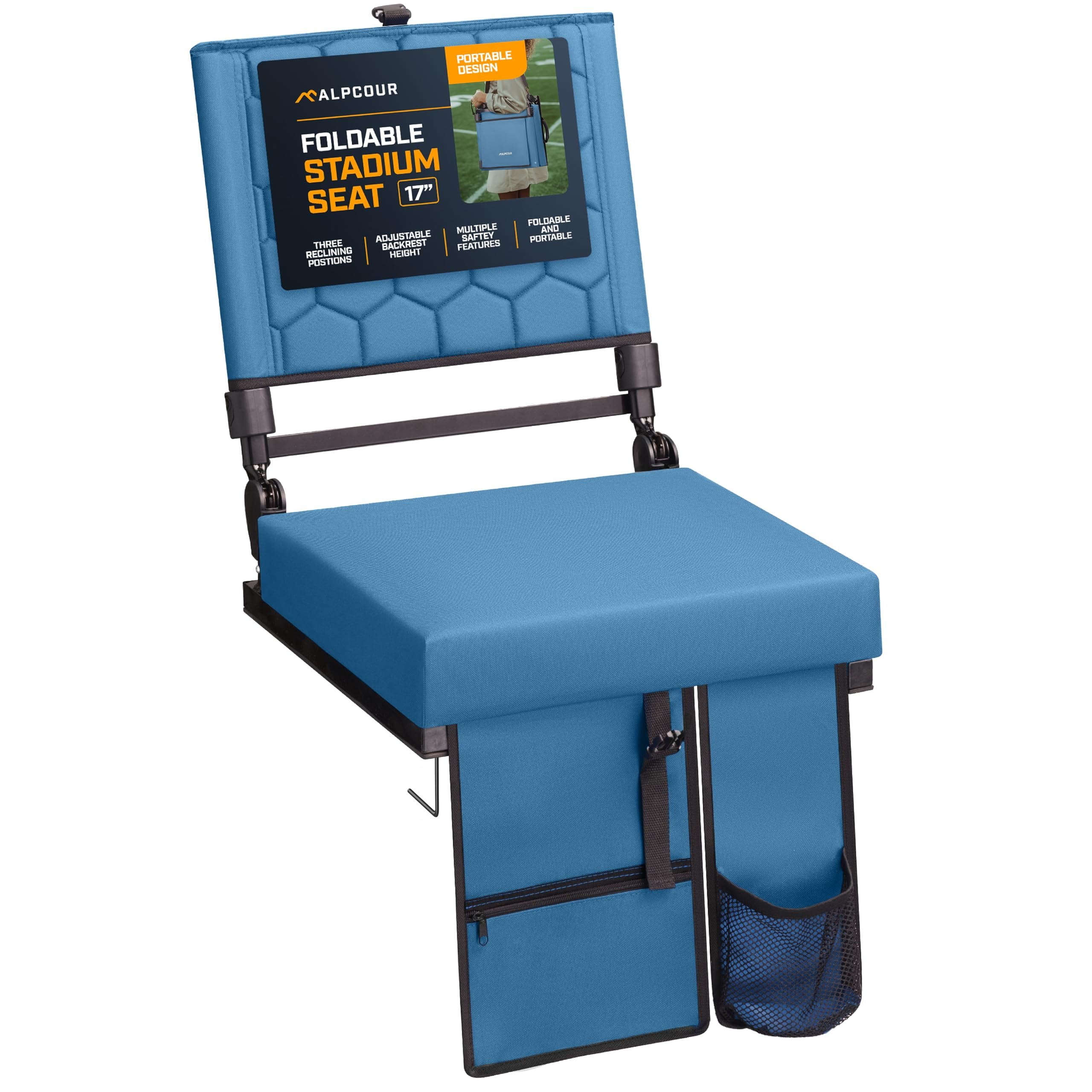 Folding Reclining Stadium Seats with Back Support for Bleachers ...
