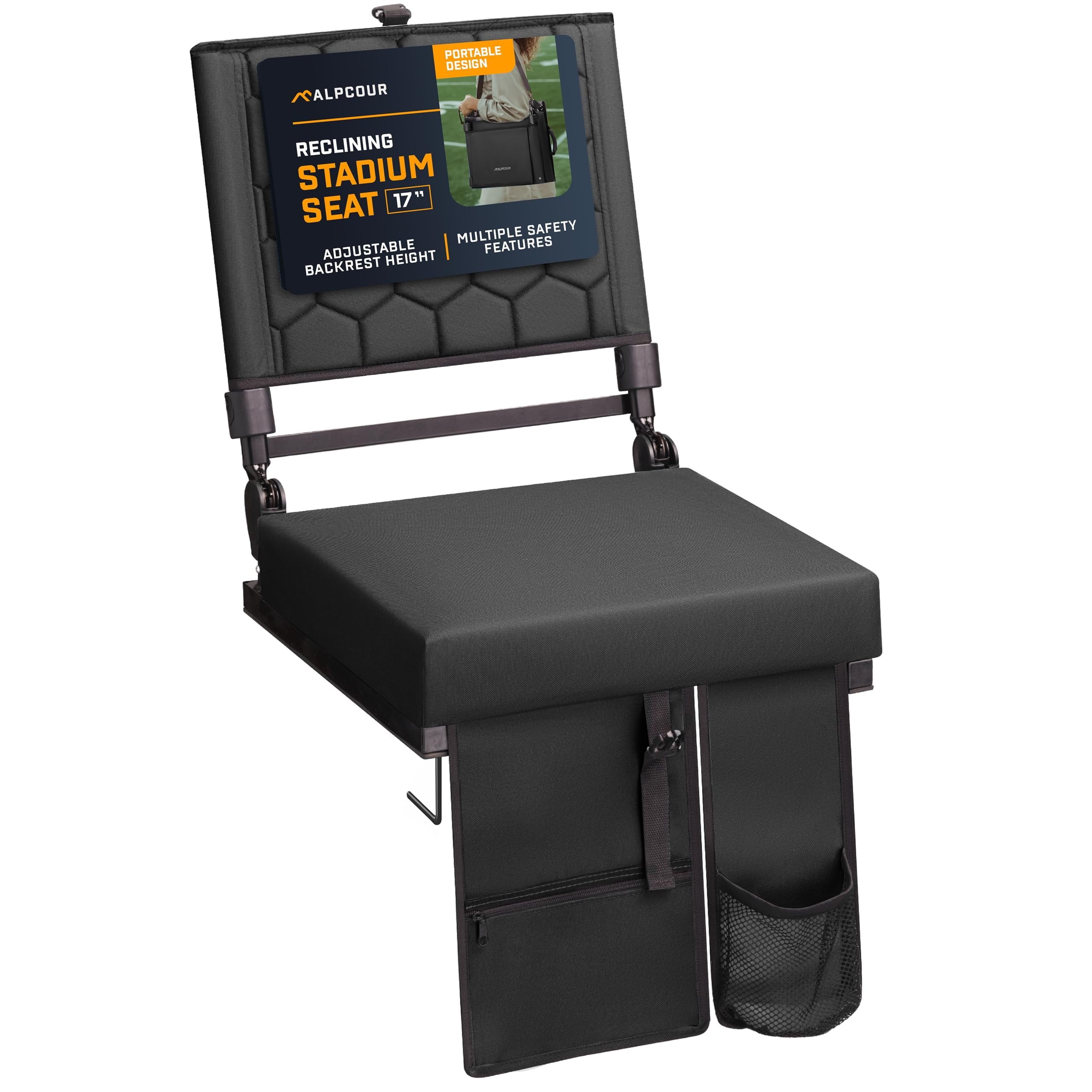 Folding Reclining Stadium Seats with Back Support for Bleachers ...