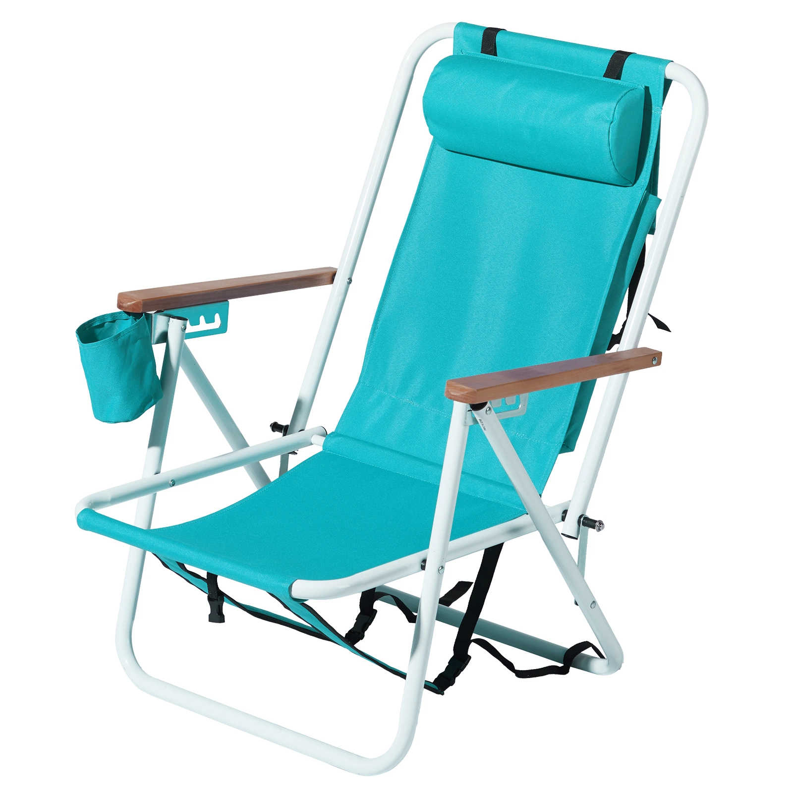 Folding Relax Beach Chair, 4 Position Portable Backpack Foldable ...
