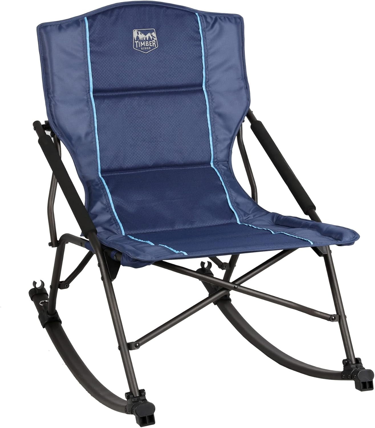 Folding Rocking Camping Chair - Portable Outdoor Rocker Chair with ...