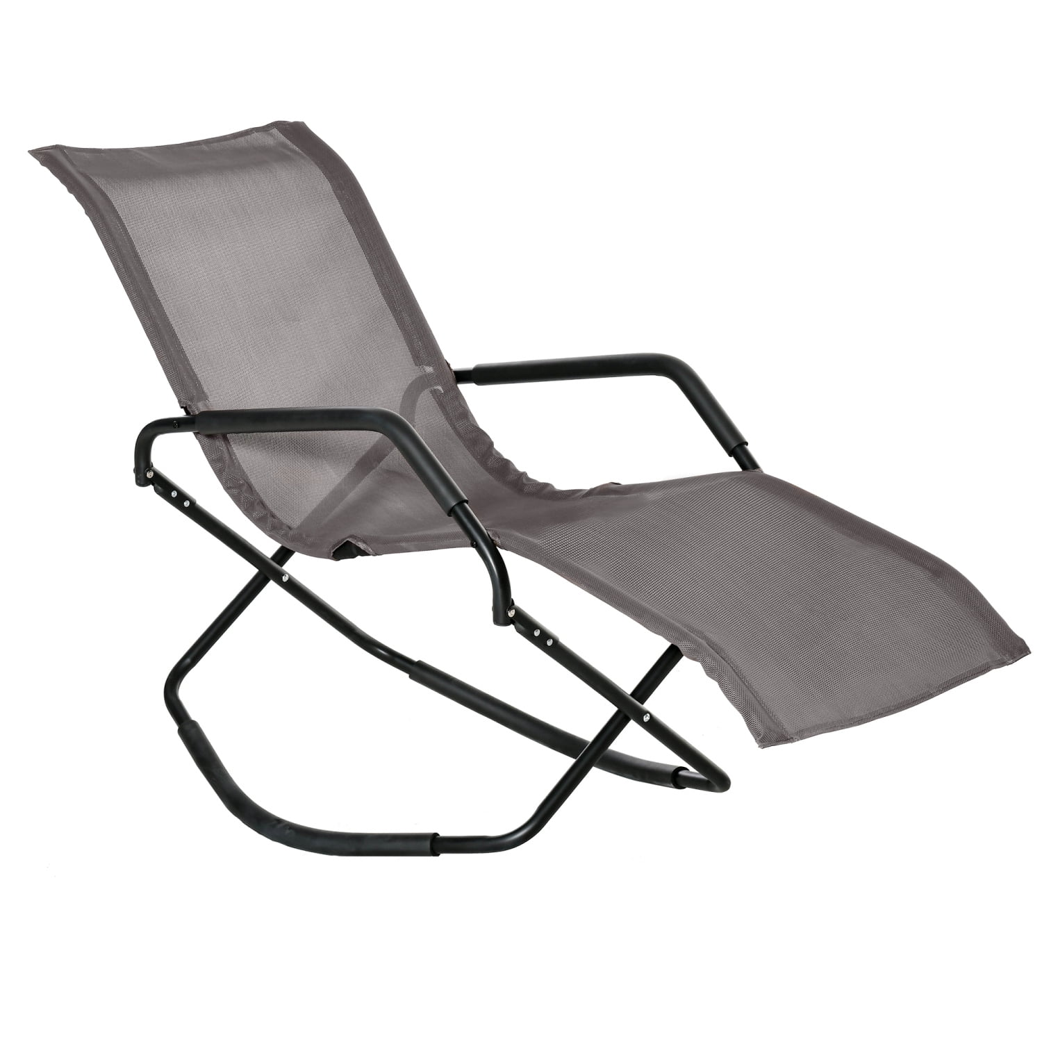 Folding Rocking Sun Lounger Portable Patio Chair Outdoor Recliner ...