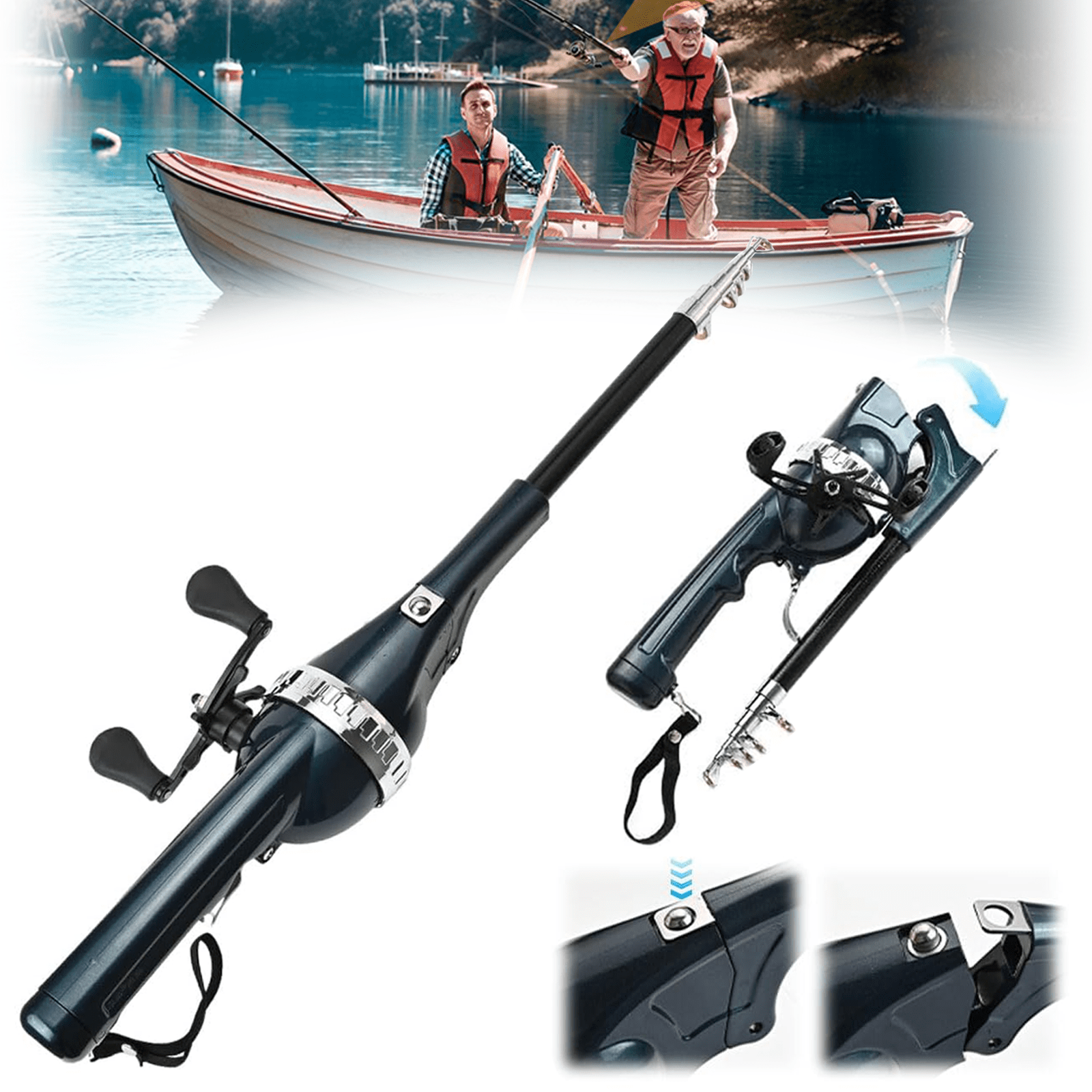 Folding Rod,Fishing Rod,Folding Fishing Rod,Rod and Wheel Integrated ...