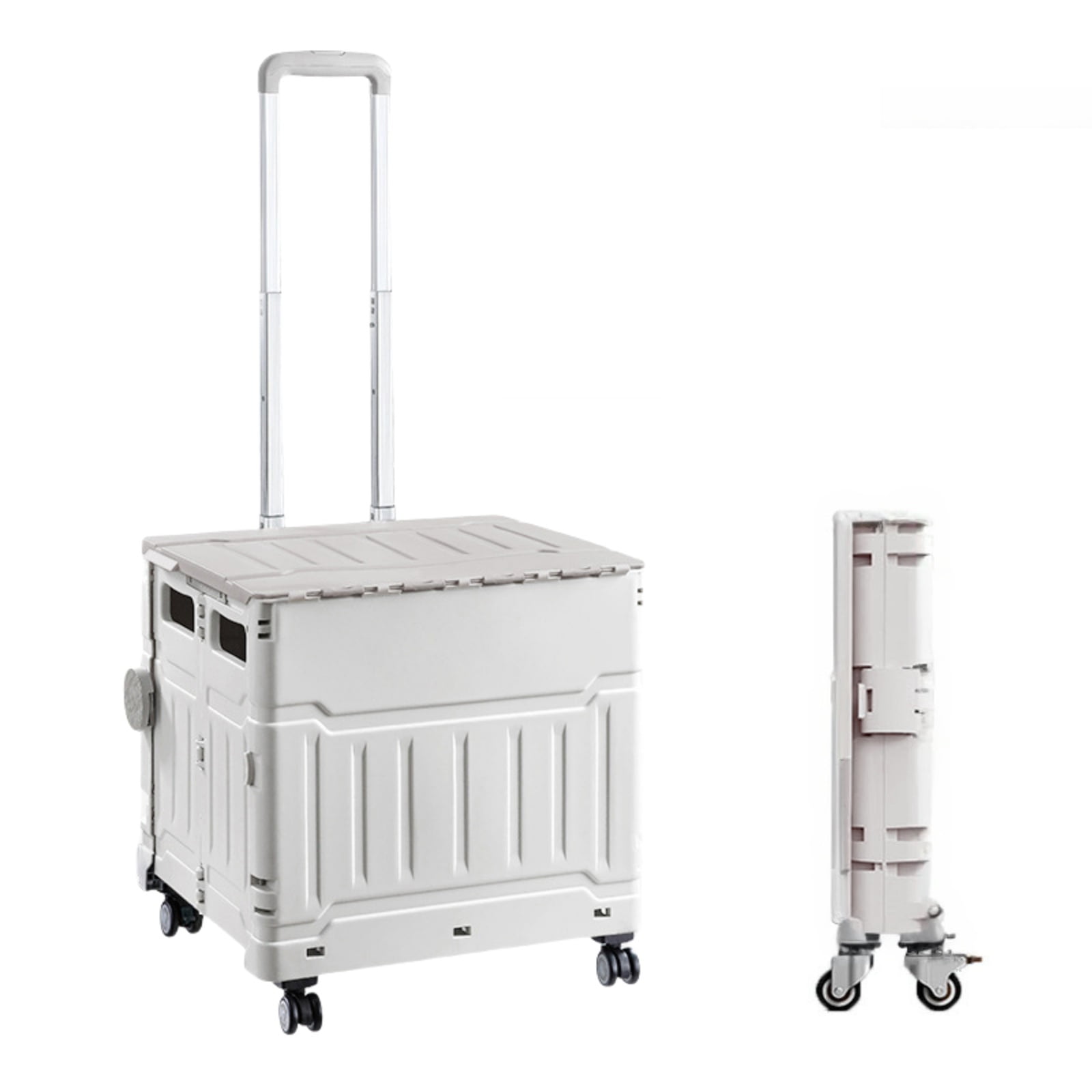 Folding Rolling Cart，Utility Cart Portable Rolling Crate Handcart with ...