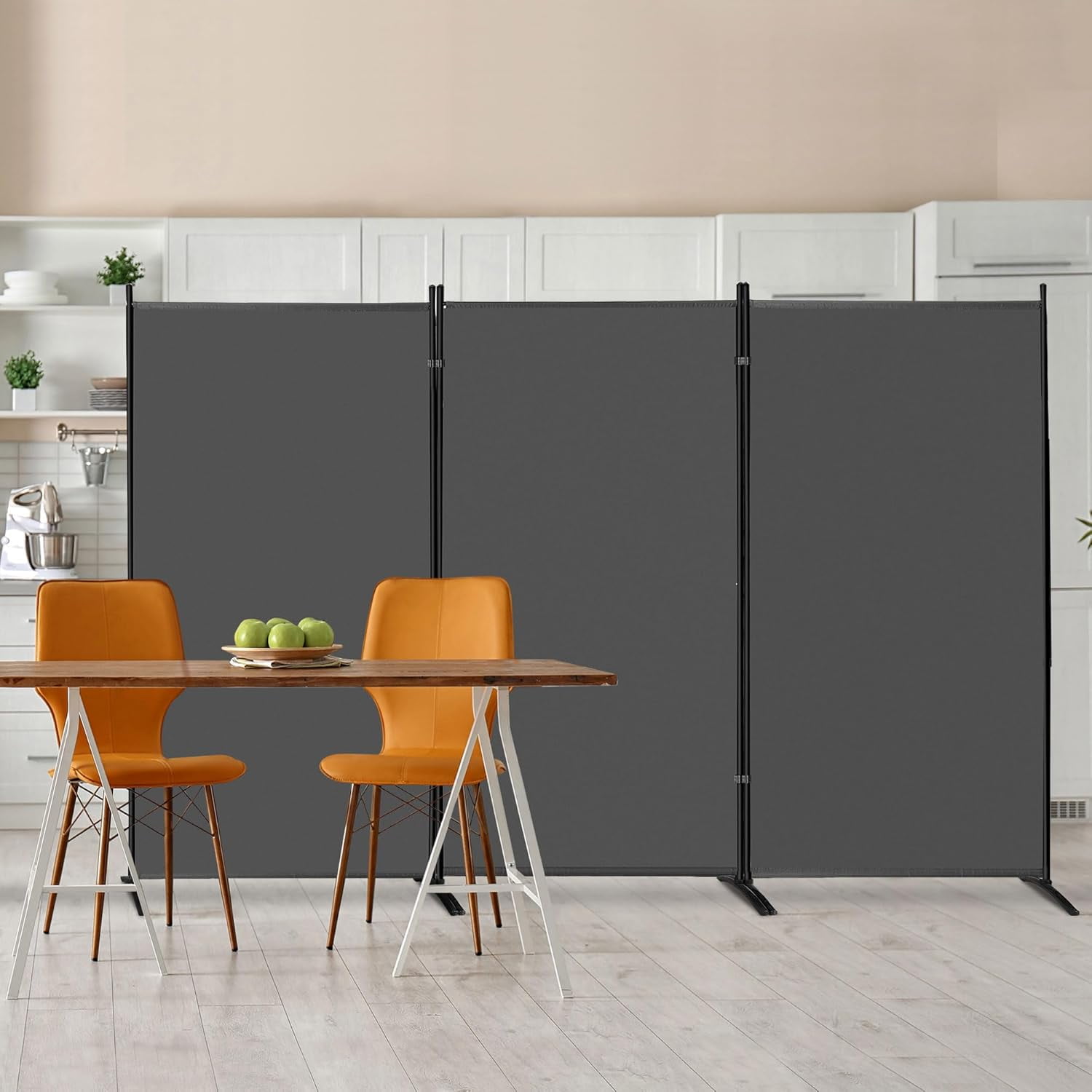 Folding Room Divider, 3 Panel Privacy Screens, 101" W X 72" H Partition ...