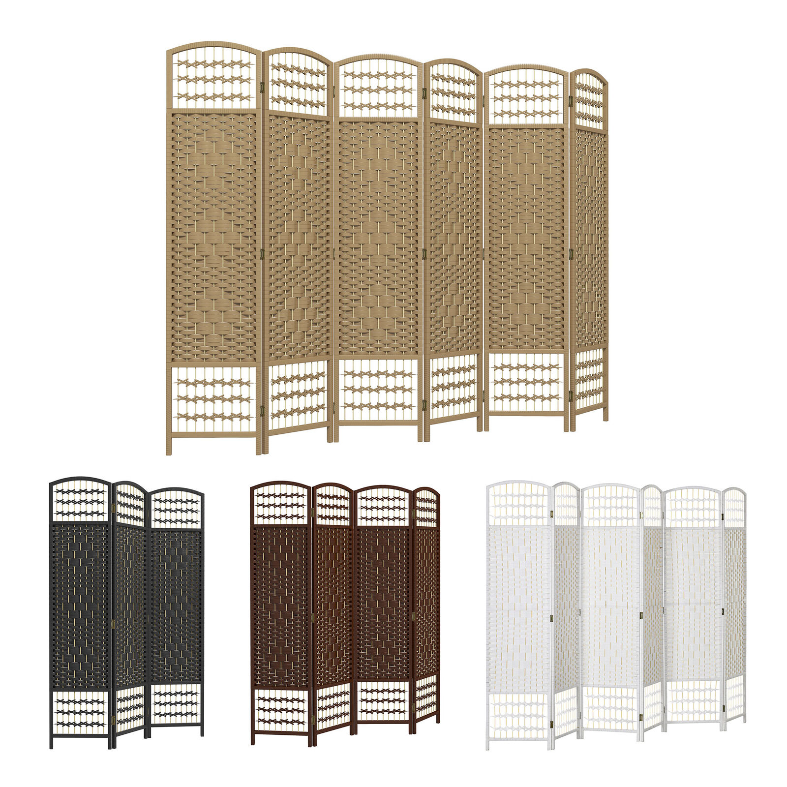 Folding Room Divider Freestanding Privacy Screen Panel - Walmart.com