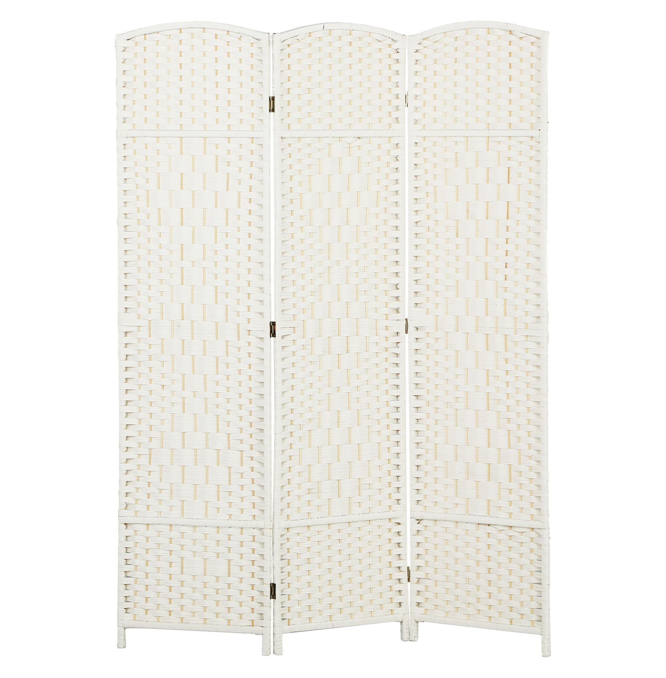 Folding Room Divider Screen 3 Panel 6' Tall Privacy Screen Freestanding ...