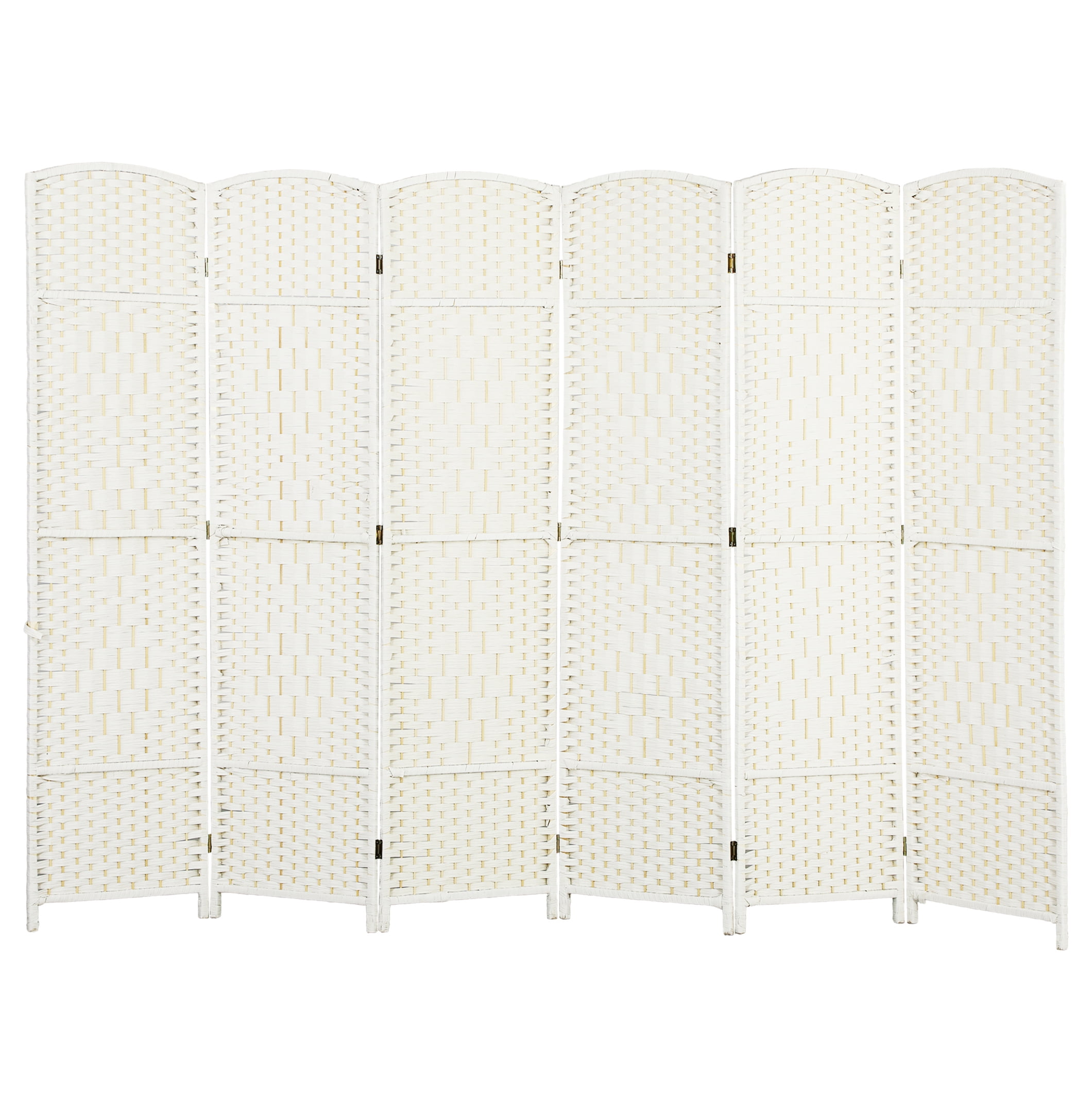 Folding Room Divider Screen 6 Panel 6' Tall Privacy Screen Freestanding ...