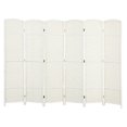 Folding Room Divider Screen 6 Panel 6' Tall Privacy Screen Freestanding ...