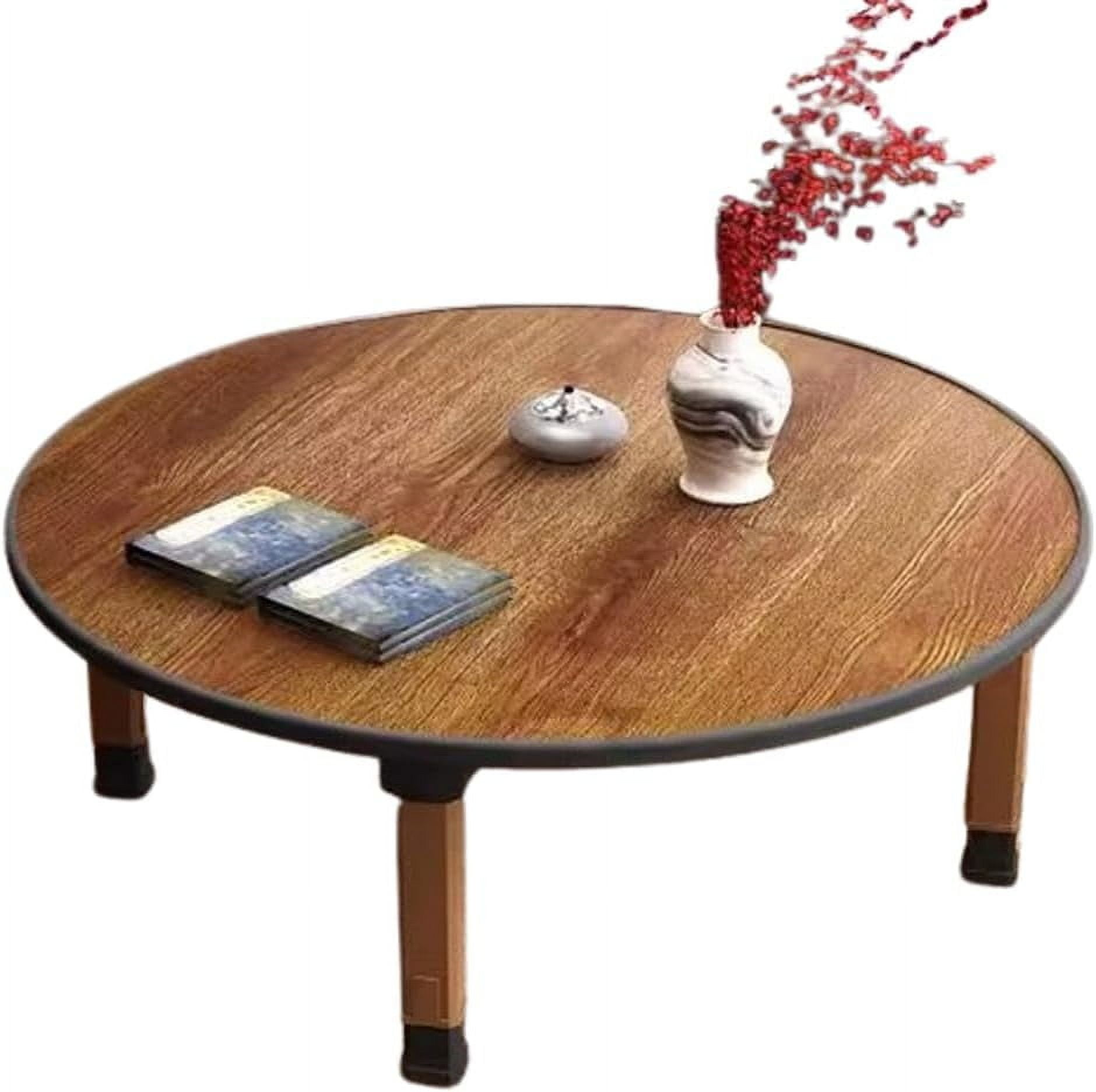 Folding Round Japanese-Style Tea Coffee Table Low Table, Foldable ...