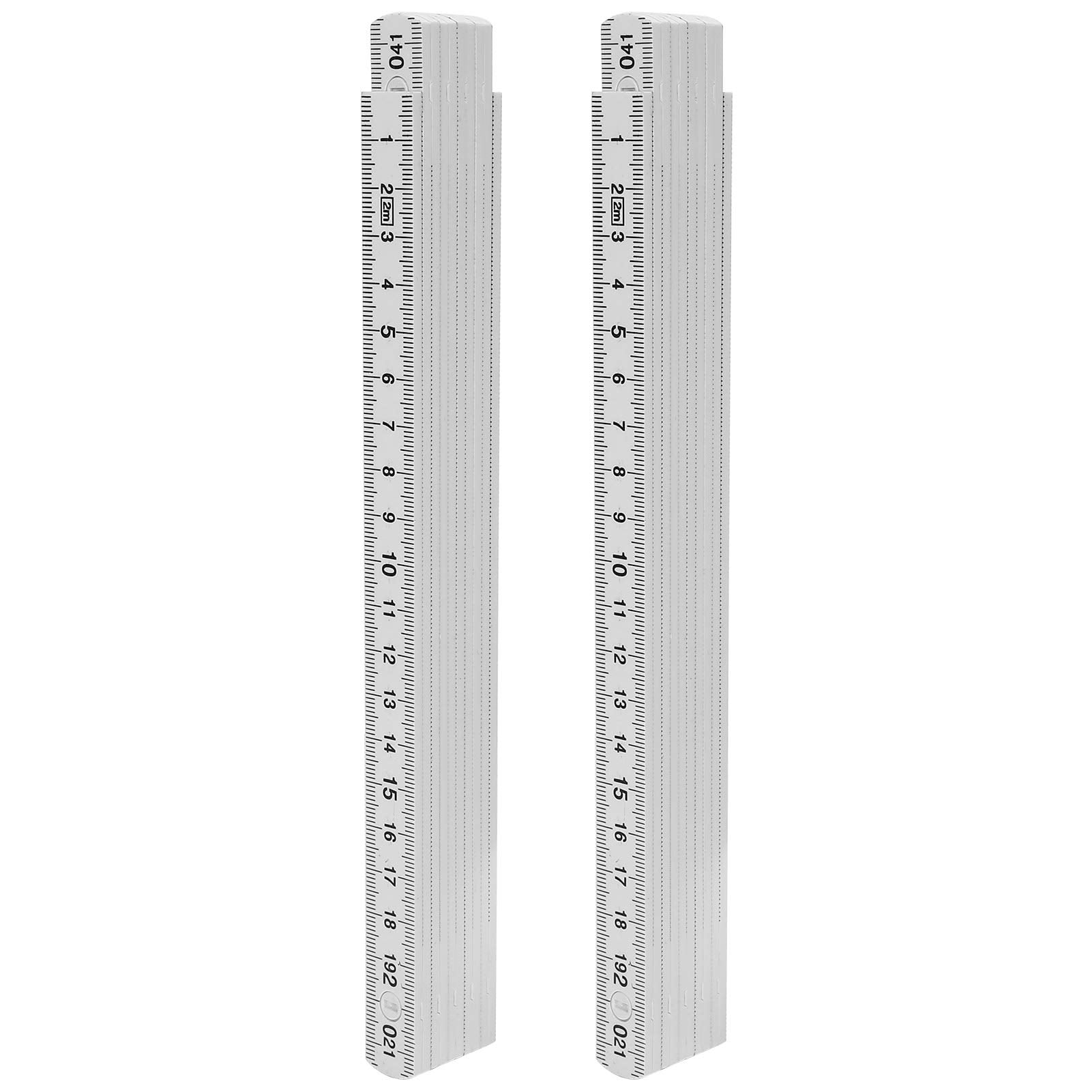 Folding Ruler, 2 Pieces 2m Folding Carpenter Ruler Lightweight Compact ...