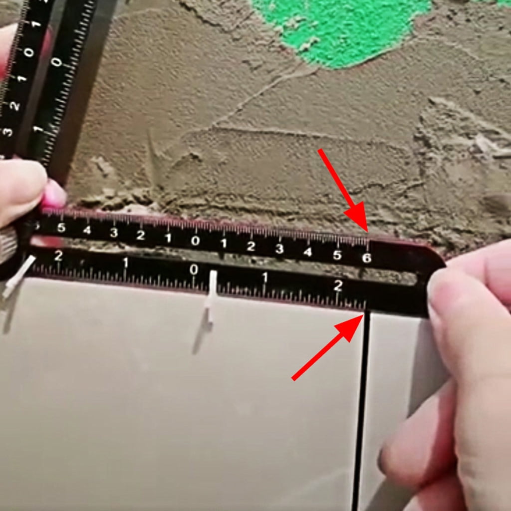 Folding Ruler Tile Hole Positioning Multi Template Rulers for w/ Drill ...