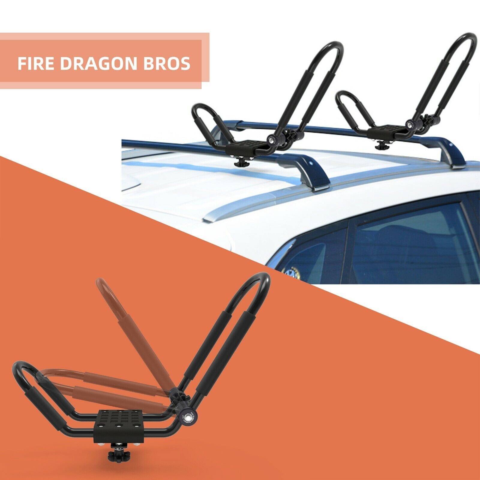 Folding SUV Kayak Carrier J Rack Canoe Boat Surf Ski Top Roof Mount Car ...