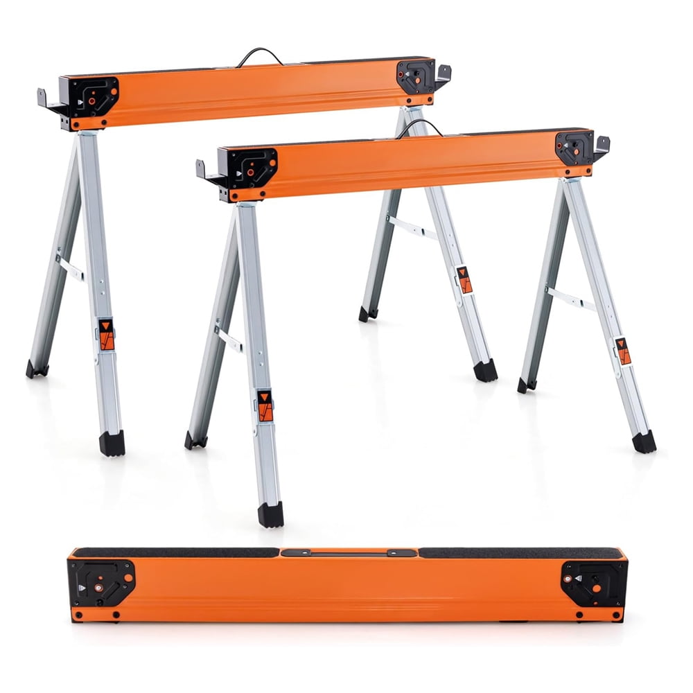 Folding Saw Horses, Portable Saw Horses, Premium Metal Saw Horse Work ...