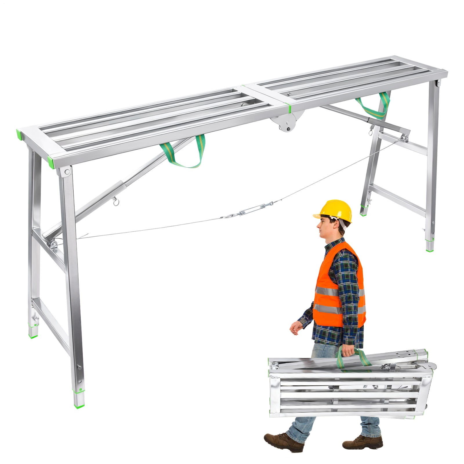 Folding Scaffolding Platforms Work Bench Portable Scaffold Adjust ...