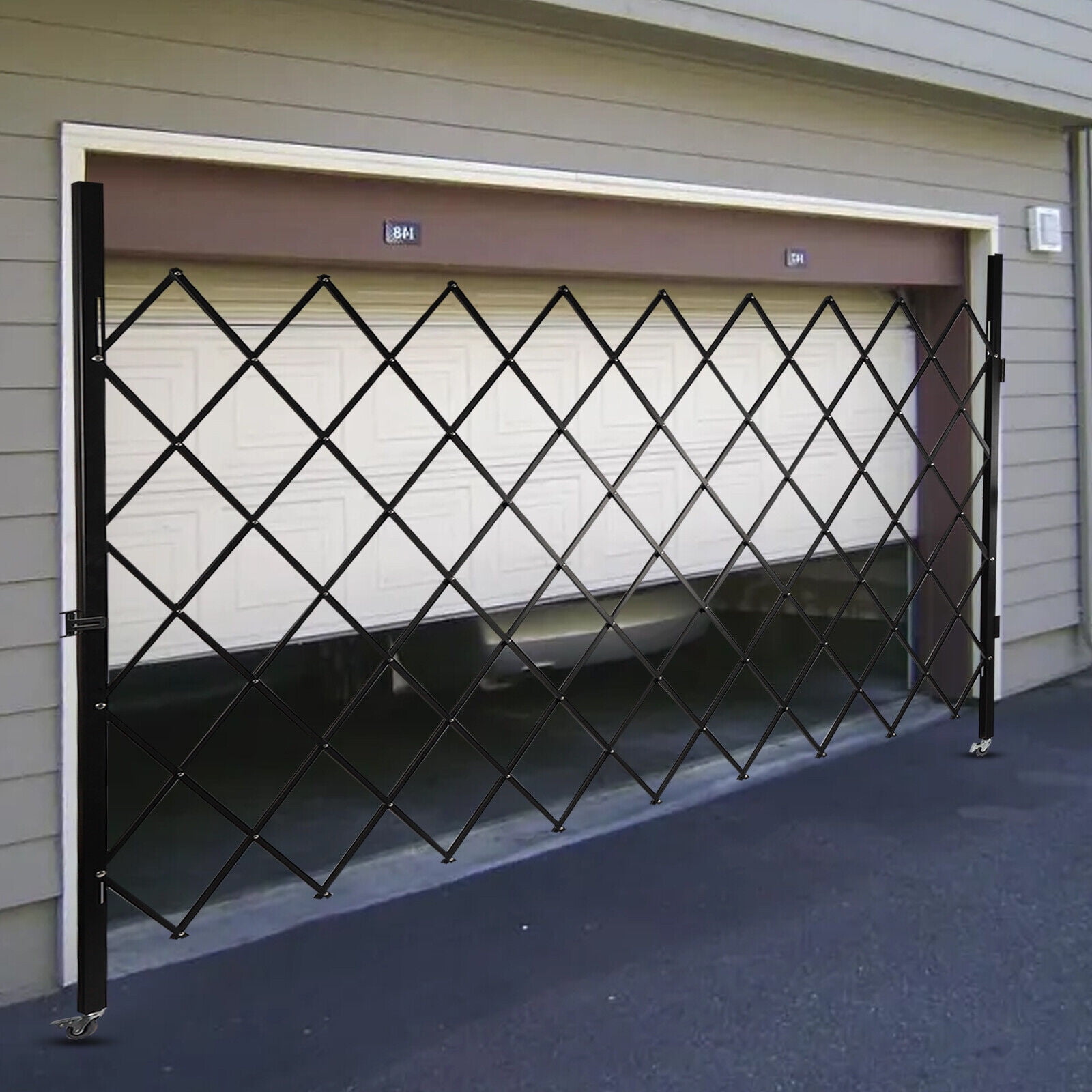 Folding Security Gate 360° Rolling Barricade Gate 7.22' H x 7.5' W ...
