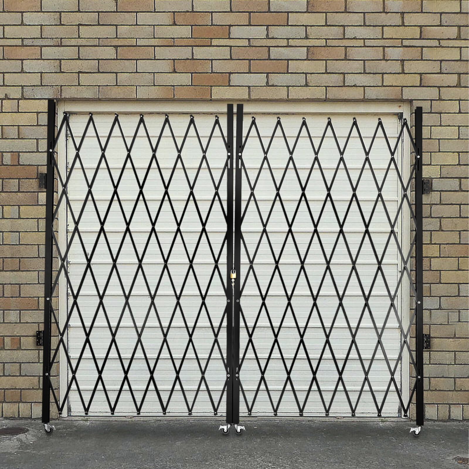 Folding Security Gate 6.5x12ft (H*W) Double Folding Door Scissor Gate ...