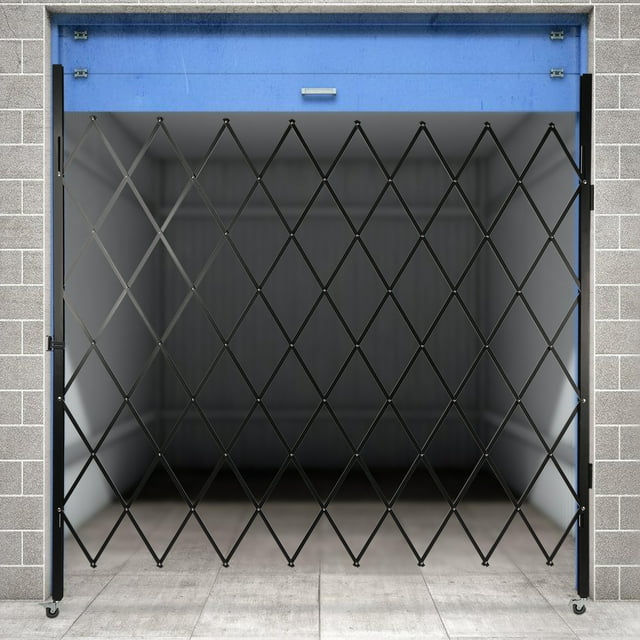 Folding Security Gate Metal Expandable Barricade Gate with Casters ...