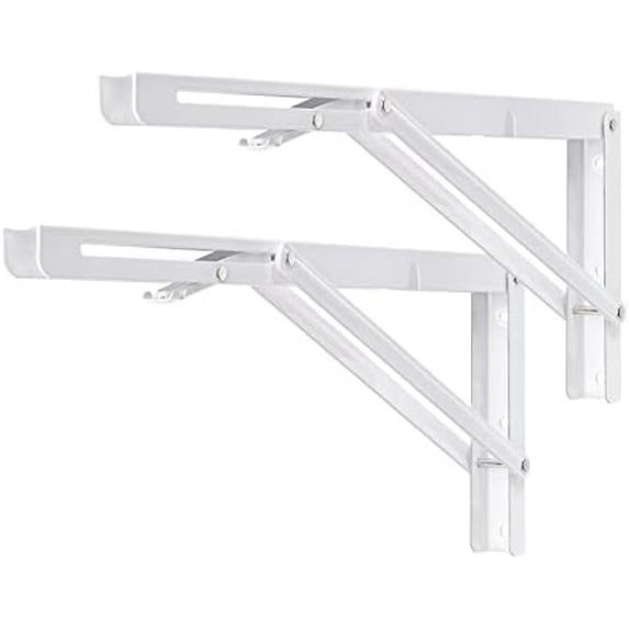 Folding Shelf Brackets, 16 Inch Heavy Duty Collapsible Shelf Bracket ...