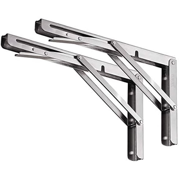 Folding Shelf Brackets 16 Inch, Max Load: 330lb Heavy Duty Stainless ...