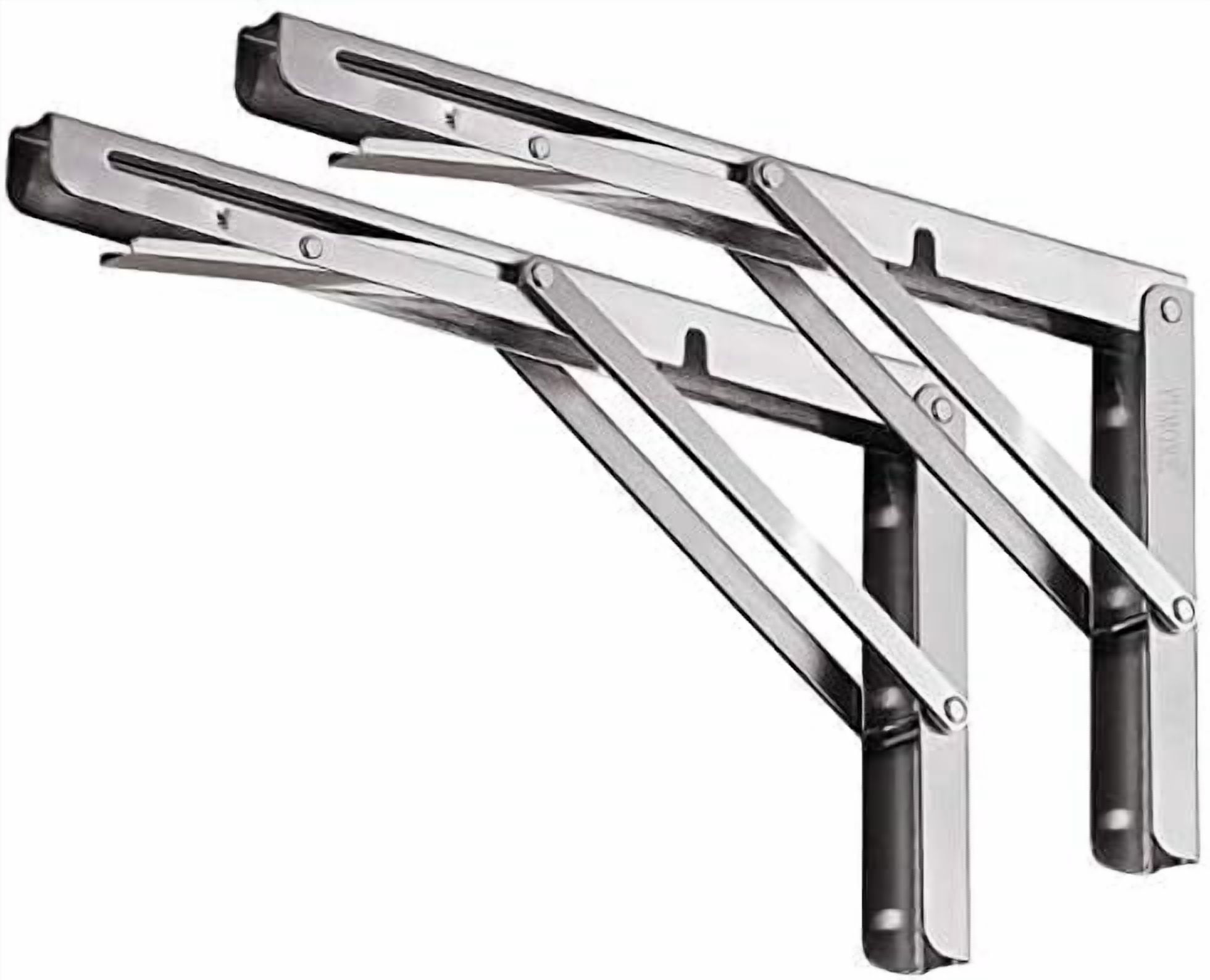 Folding Shelf Brackets 16 Inch, Max Load: 330lb Heavy Duty Stainless ...