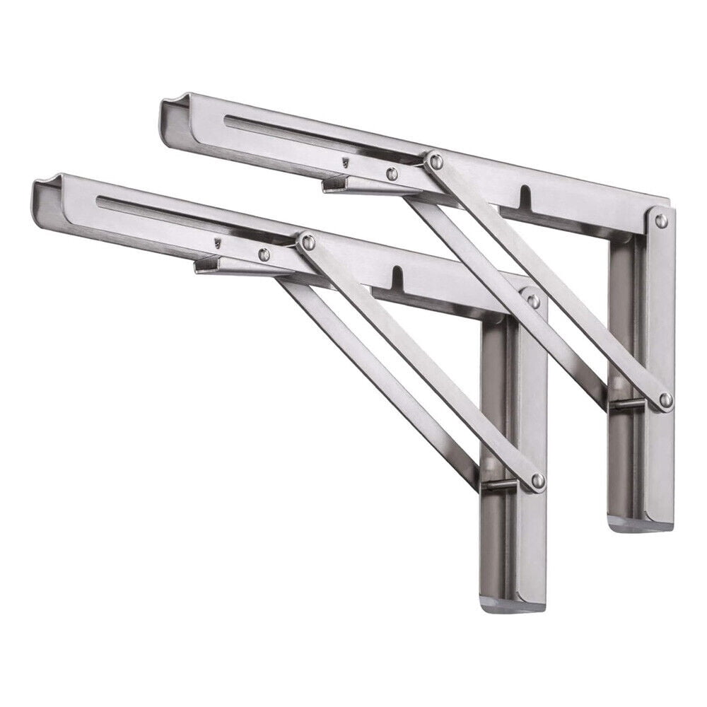 Folding Shelf Brackets 16 Inch Stainless Steel Drop Down Bracket Heavy ...