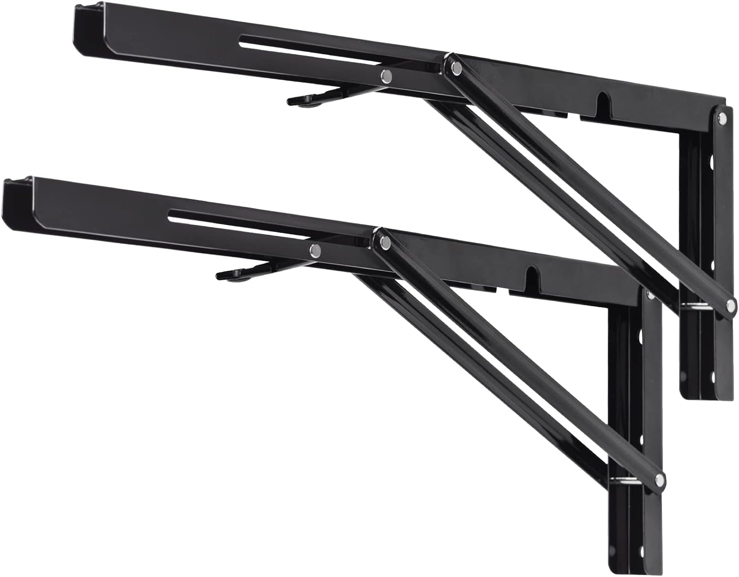 Folding Shelf Brackets, 18 Inch Heavy Duty Collapsible Shelf Bracket ...