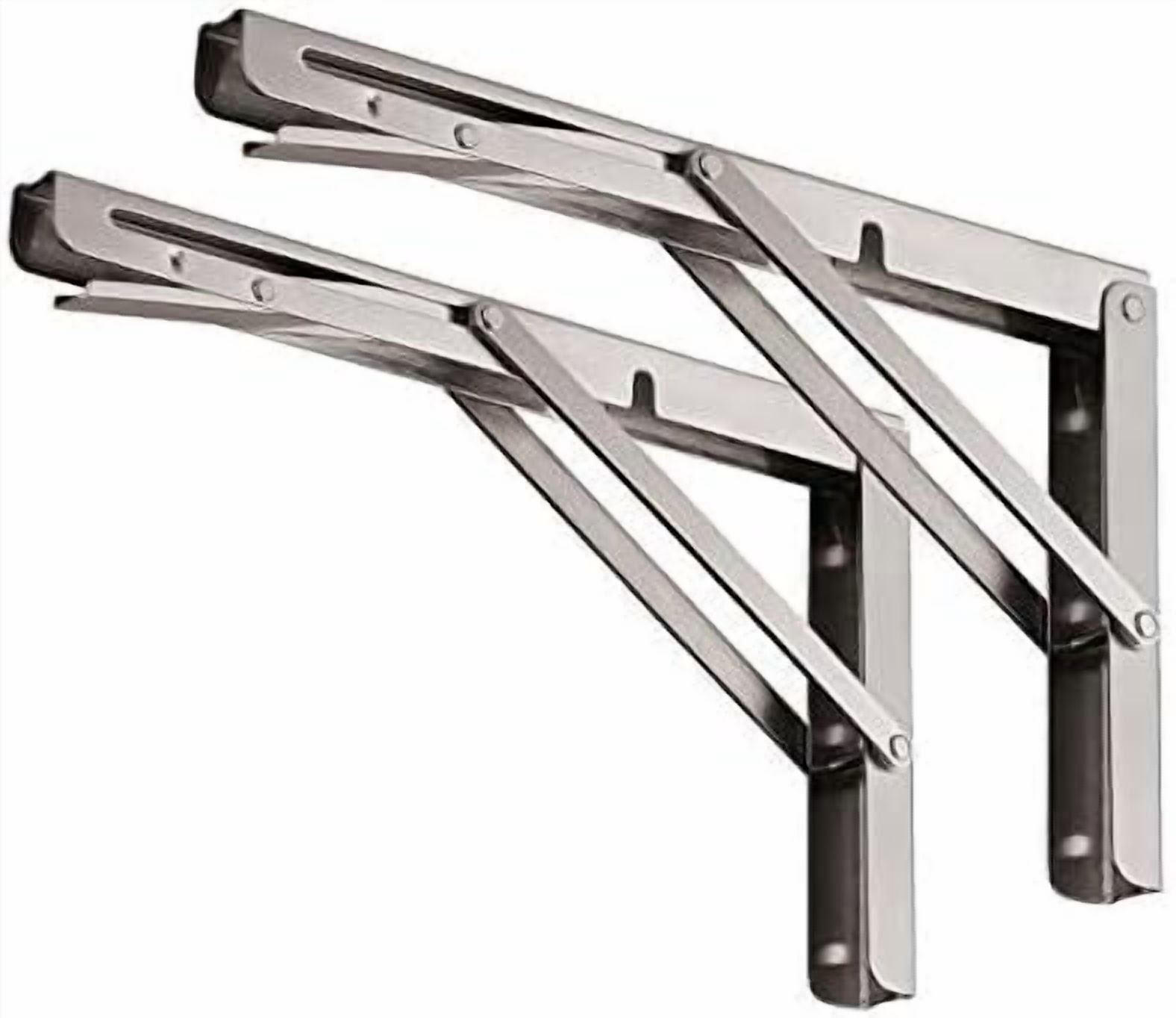 Folding Shelf Brackets 20", Max Load: 330lb Heavy Duty Stainless Steel Collapsible Shelf Bracket ...