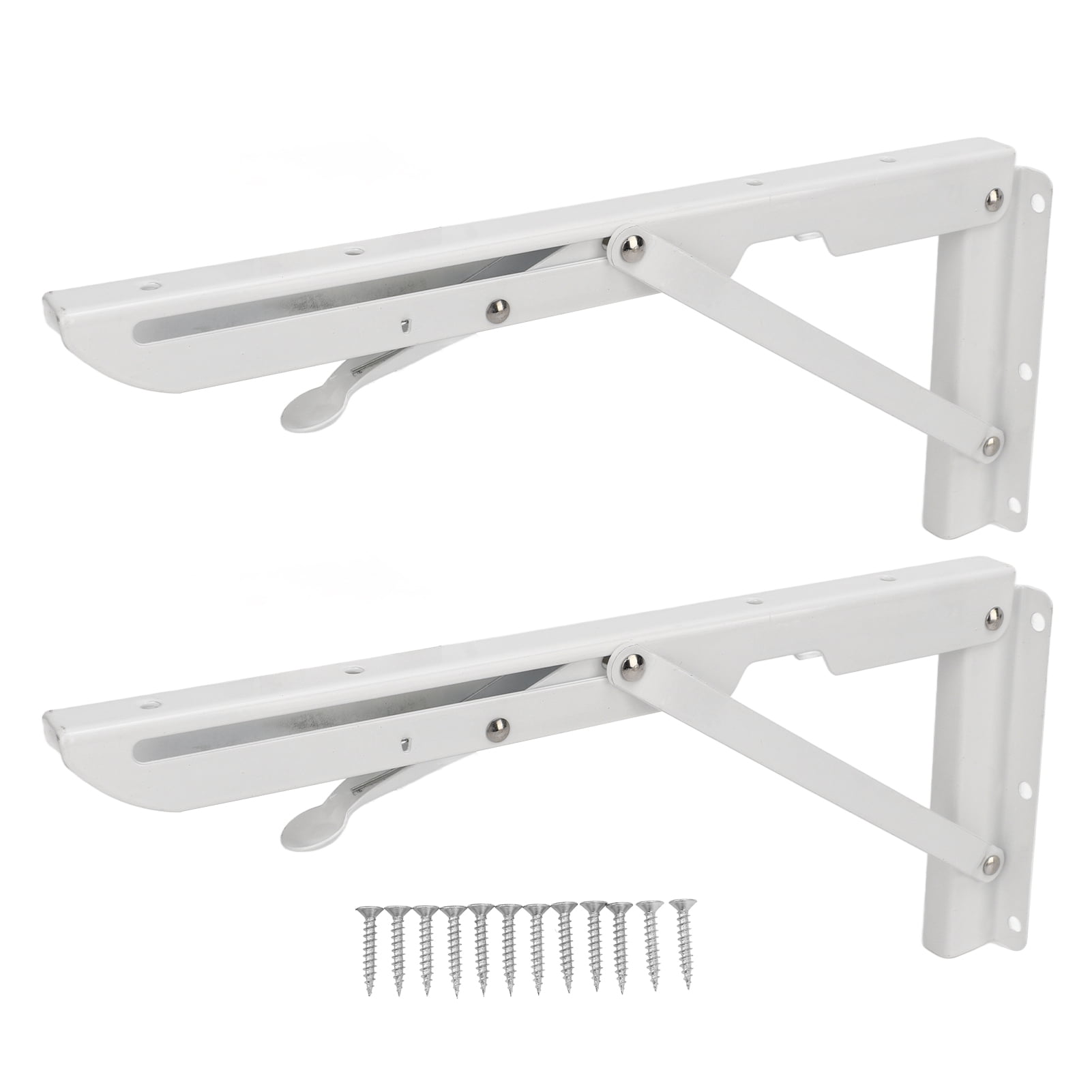 Folding Shelf Brackets 70kg Load Bearing Collapsible Triangular Table ...