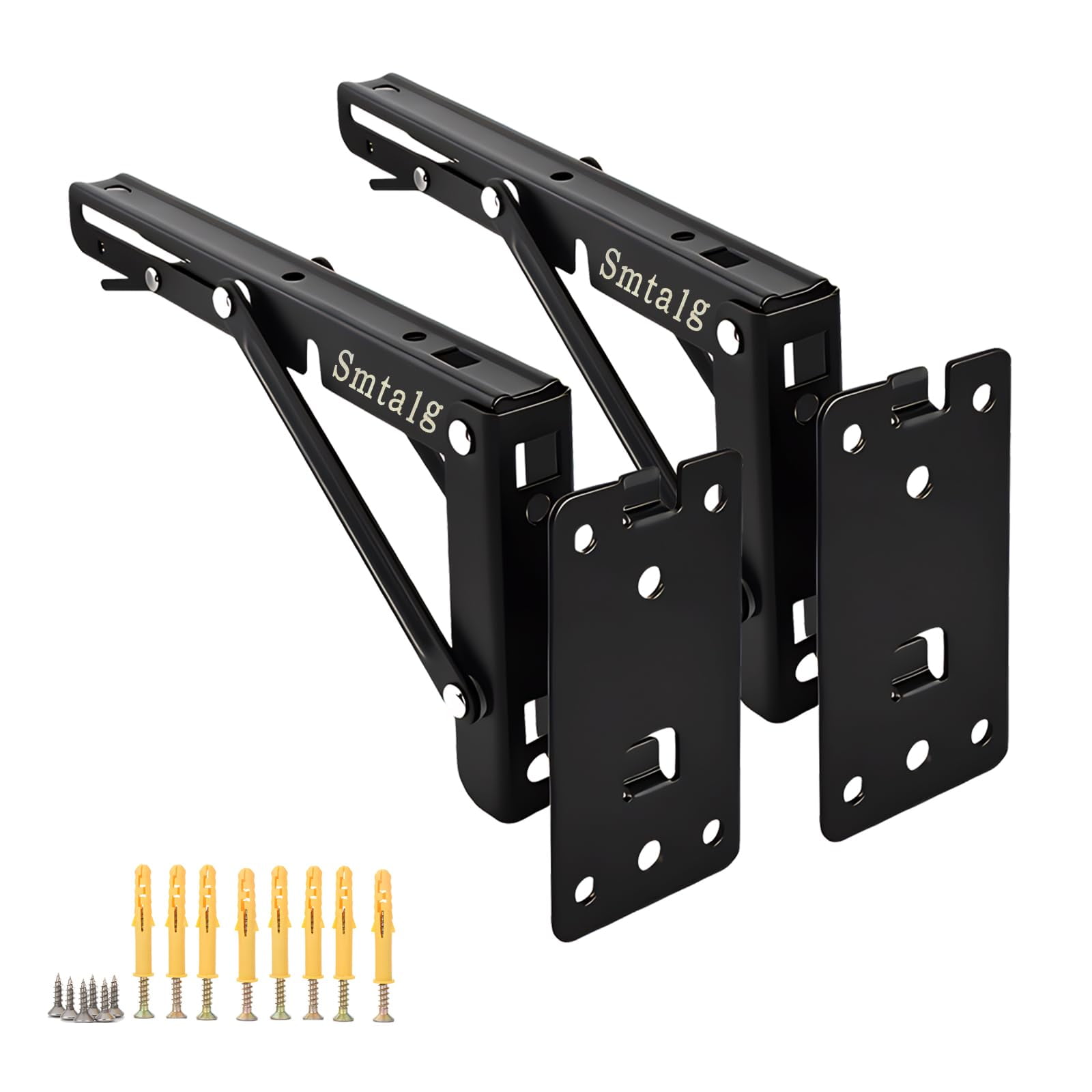 Folding Shelf Brackets，Detachable Folding Bracket，2 Pack Heavy Duty ...