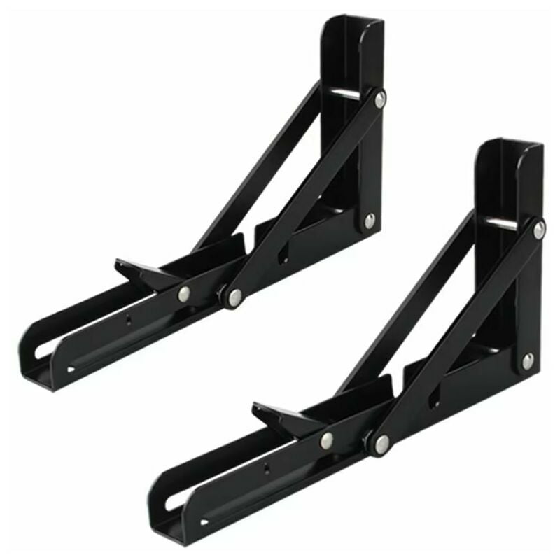 Folding Shelf Brackets, Heavy Duty Space-Saving Wall Mounted Brackets ...