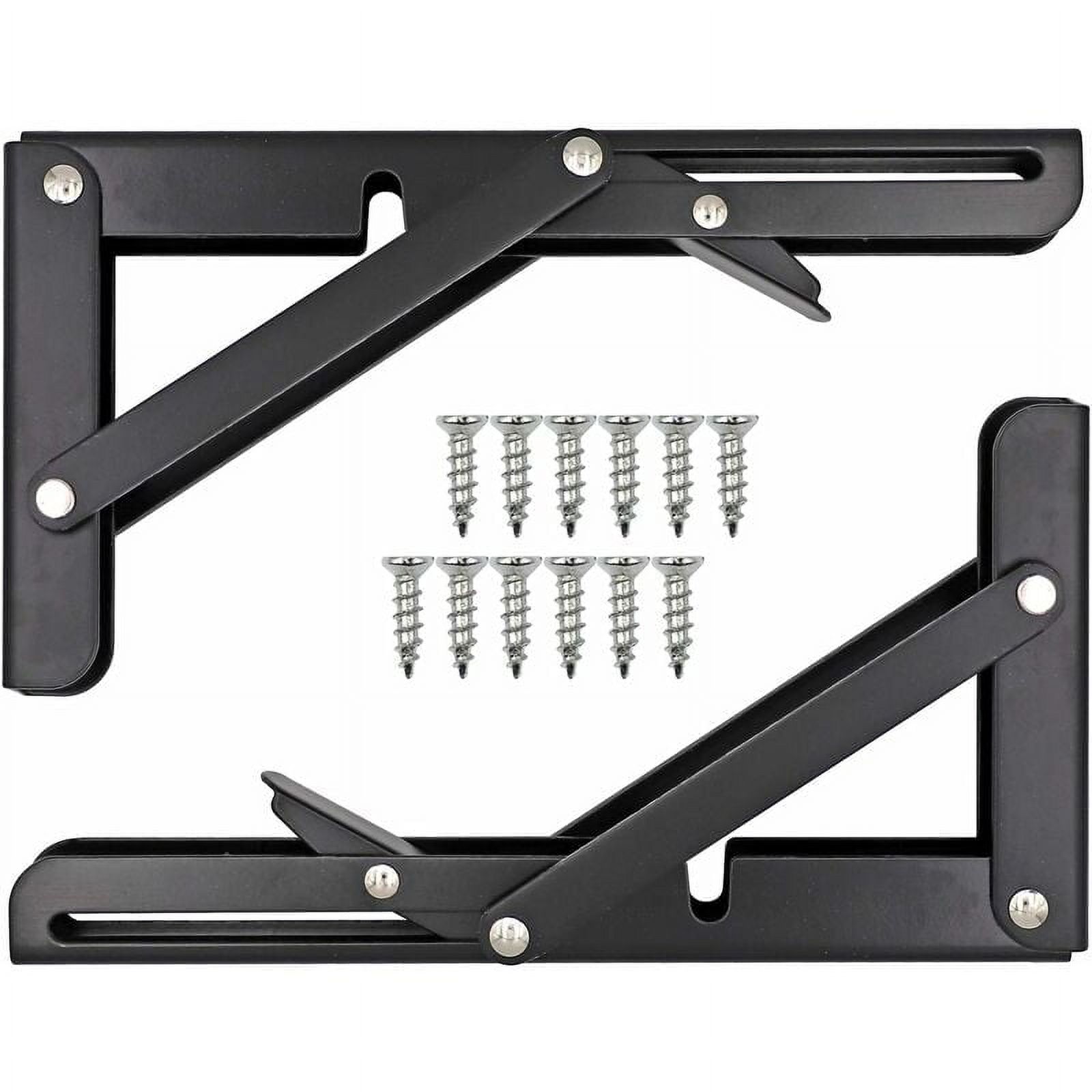 Folding Shelf Brackets For Table, Space Saving Diy Bracket Heavy Duty ...