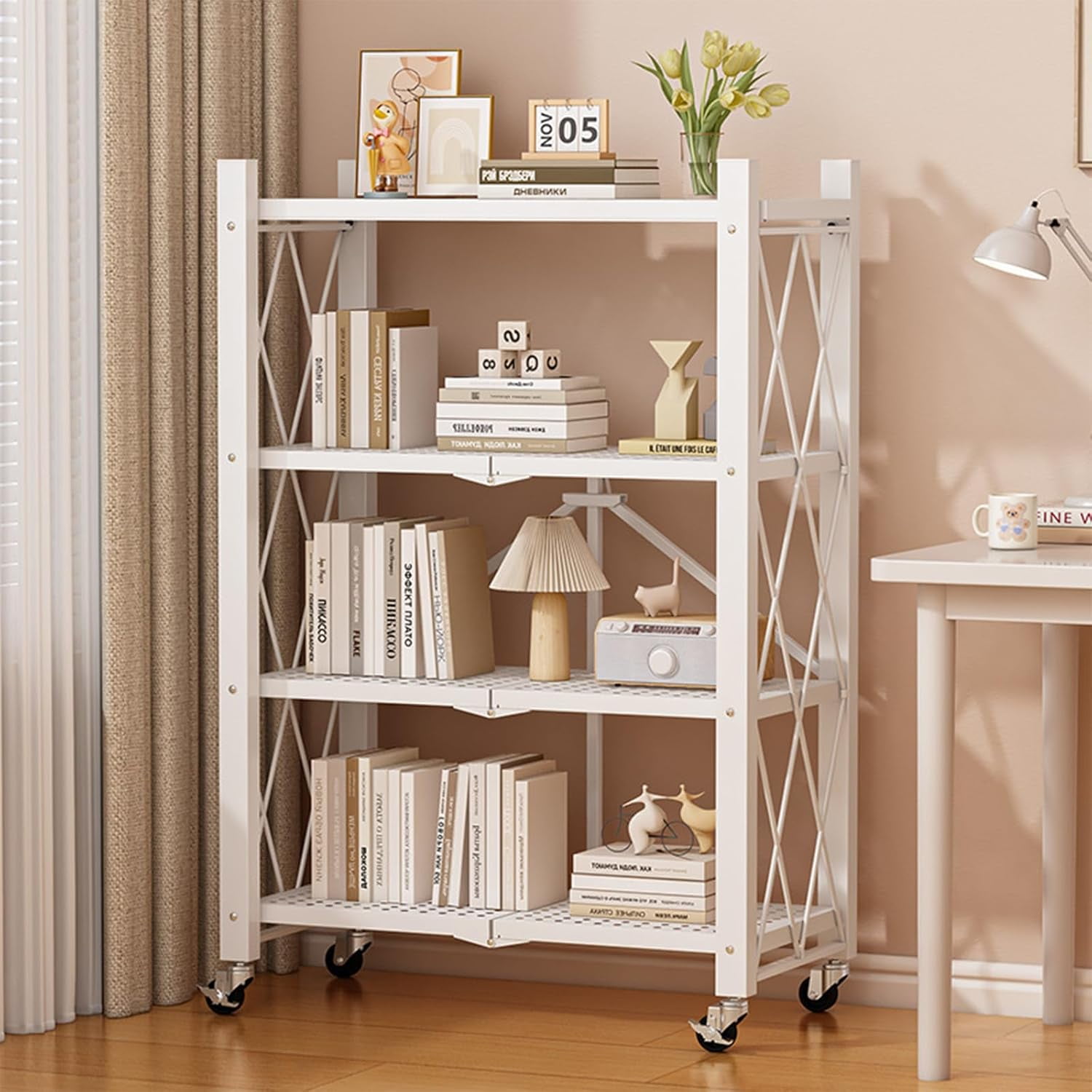 Folding Shelf Foldable Shelves with Wheels - Folding Shelves No ...