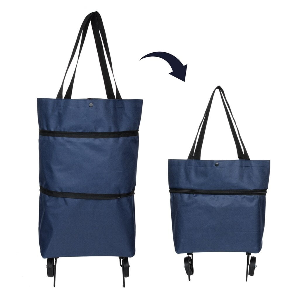 Folding Shopping Bag, Reusable Portable Collapsible Trolley Bags ...