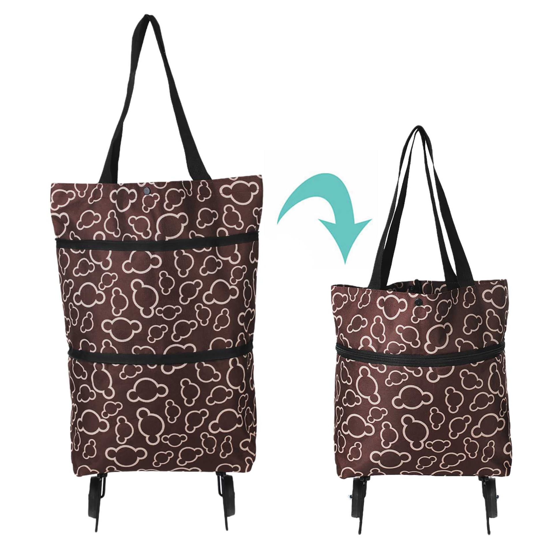 Folding Shopping Bag, Reusable Portable Collapsible Trolley Bags ...