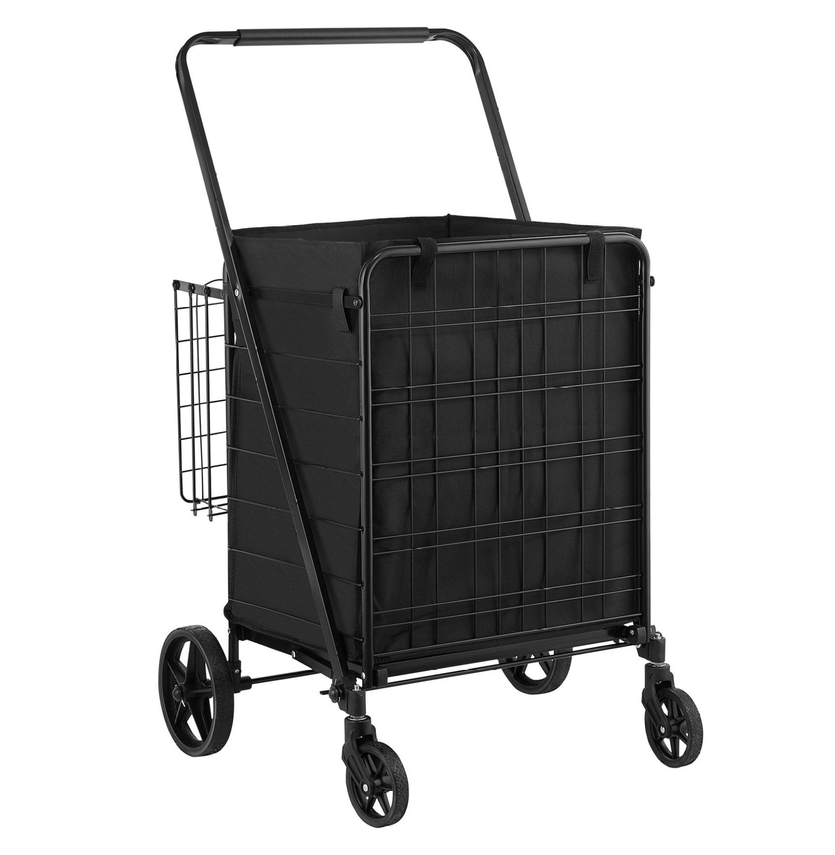Folding Shopping Cart with Removable Waterproof Liner, 330LBS Large ...