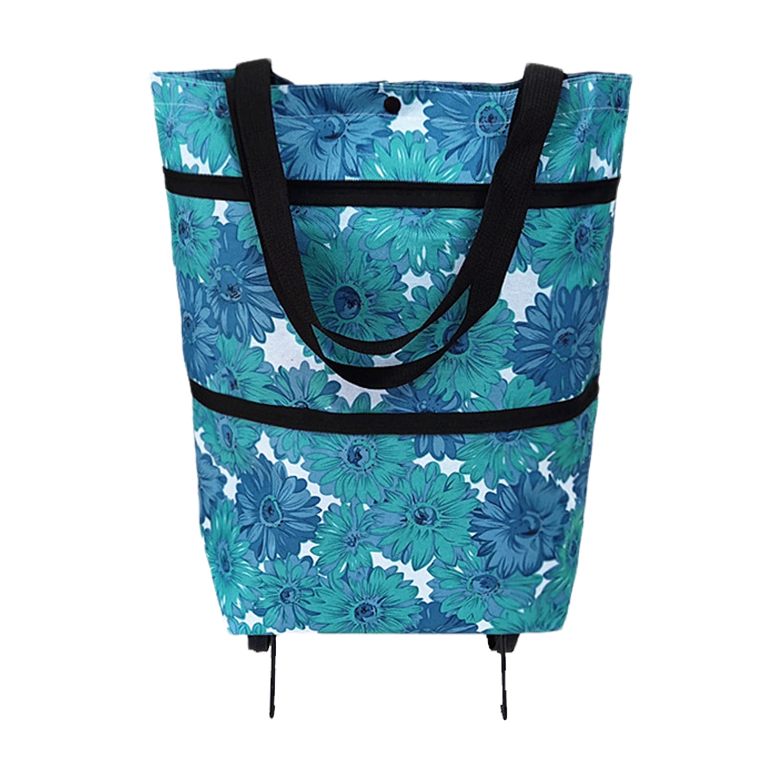 Folding Shopping Trolley Tote Bag, Foldable Grocery Bags Stable Silent ...