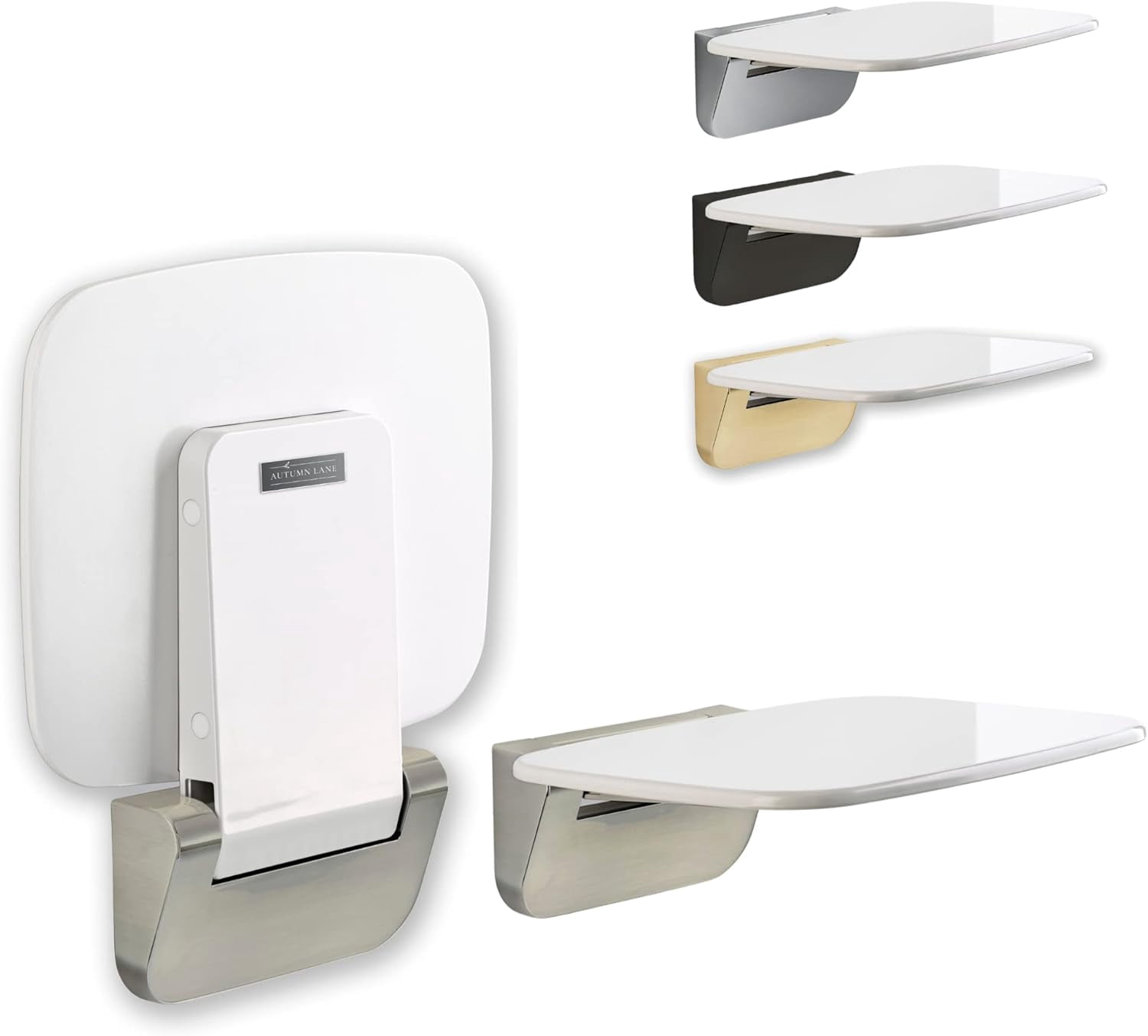Folding Shower Seat Wall Mounted Secure Fold Down Shower Bench Capacity ...