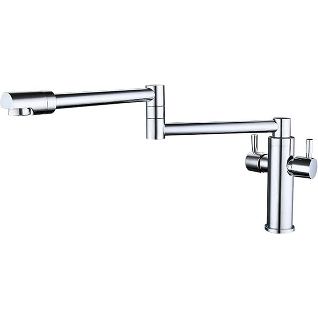 Folding Sink 360°Rotation Telescopic Kitchen Brass Double Handles Hot ...