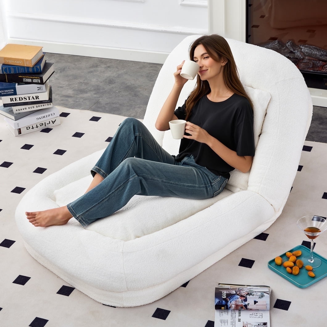 Human Dog Bed with 5 Adjustable Positions, Folding Lazy Sofa Bed, Teddy ...
