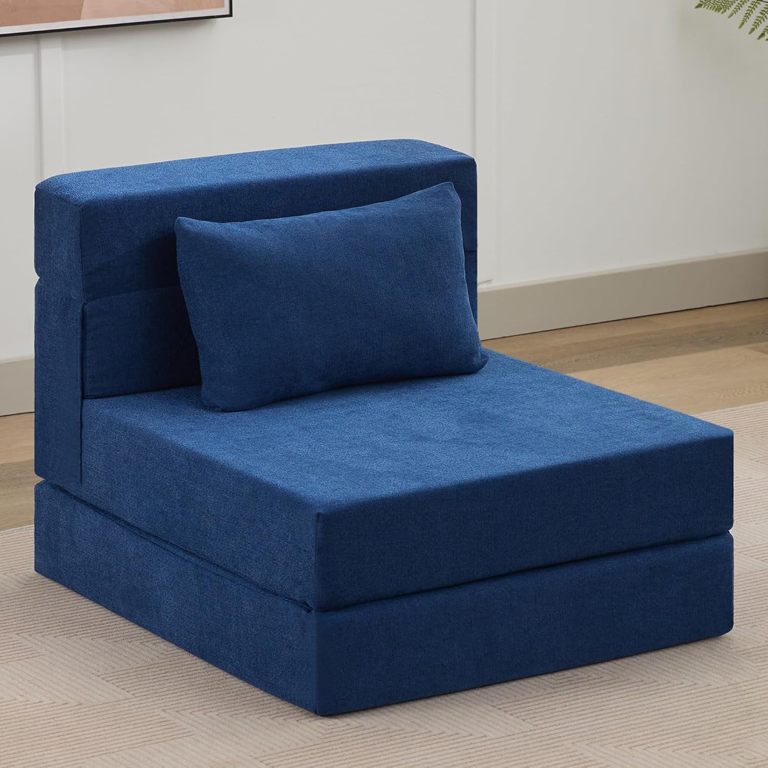 Folding Sofa Bed Convertible Floor Couch Foldable Chair Bed with Pillow ...