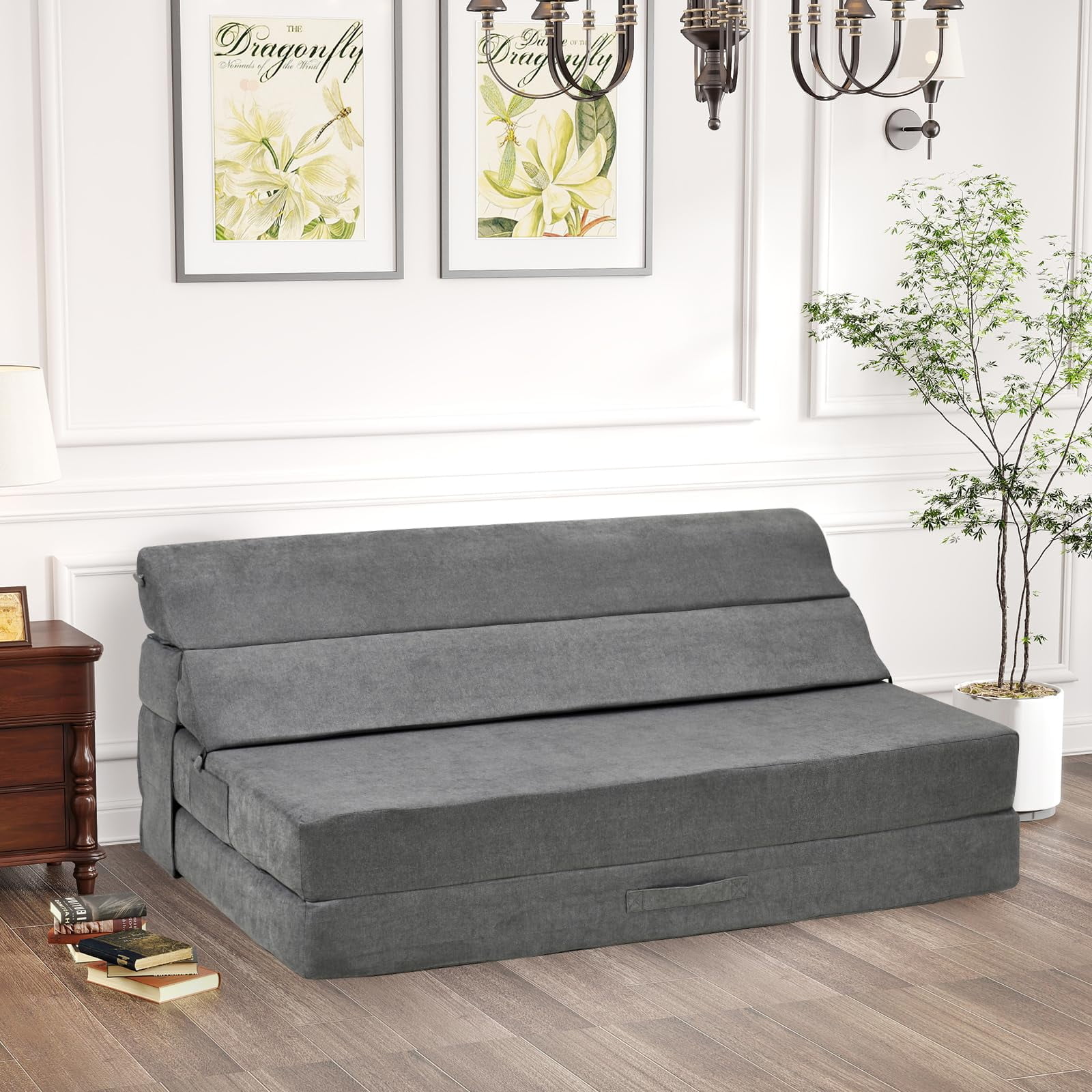 Folding Sofa Bed, Convertible Sleeper Chair Couch Foldable Floor ...