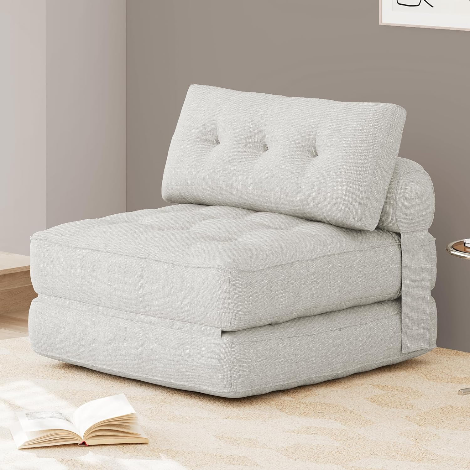 Folding Sofa Bed, Convertible Sleeper Chair with Pillow for Adults ...