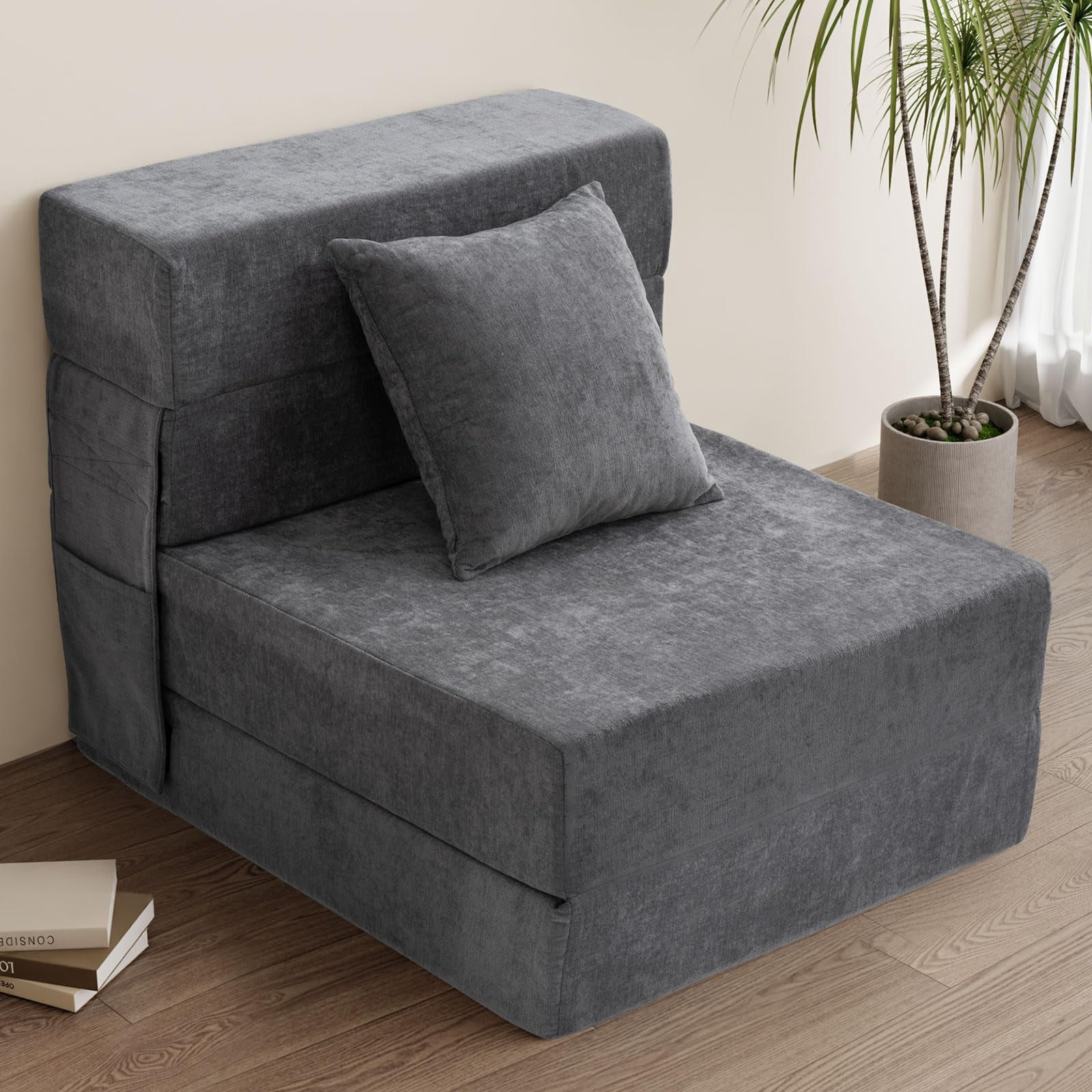 KAMOMA Folding Sofa Bed Convertible Sleeper Foldable Floor Mattress ...