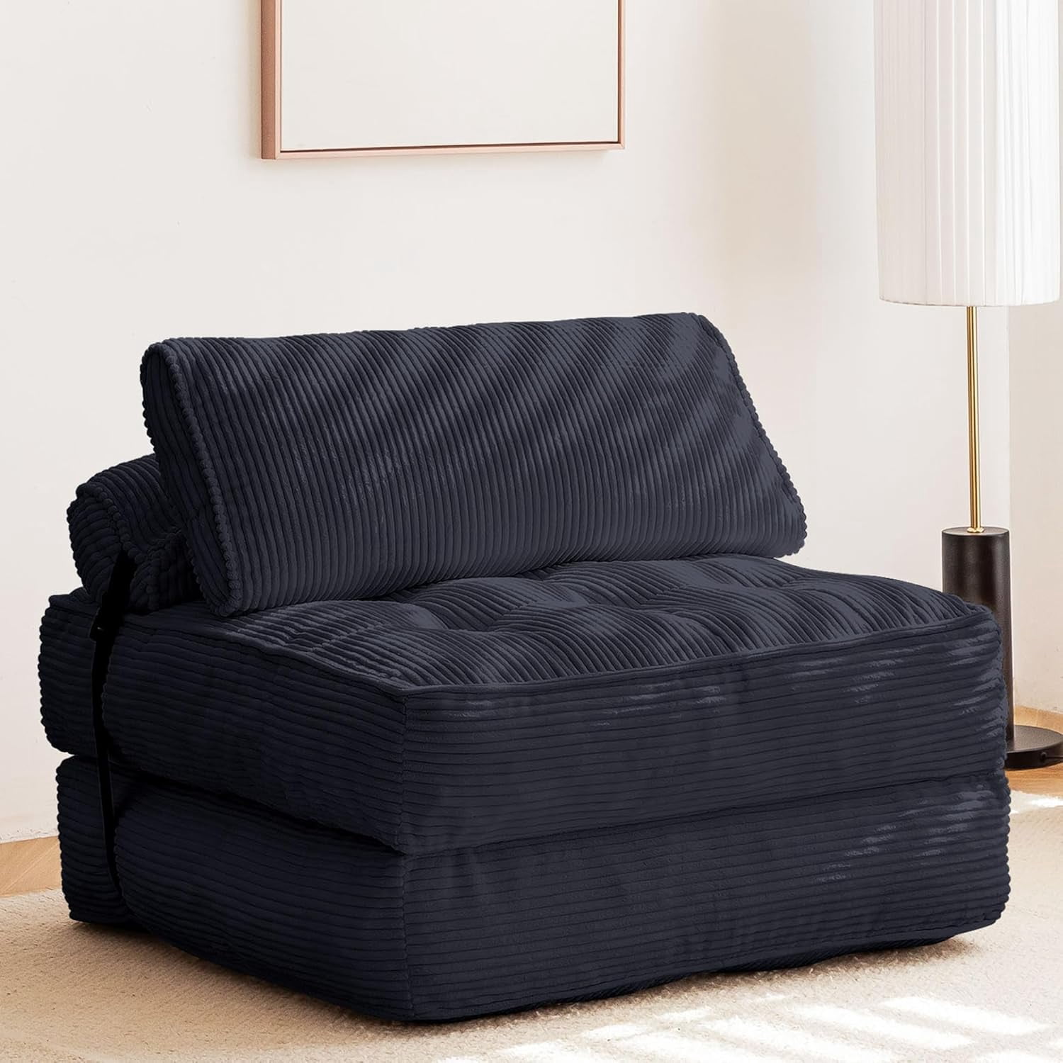 Folding Sofa Bed, Convertible Sleeping Chair with Backrest Support and ...
